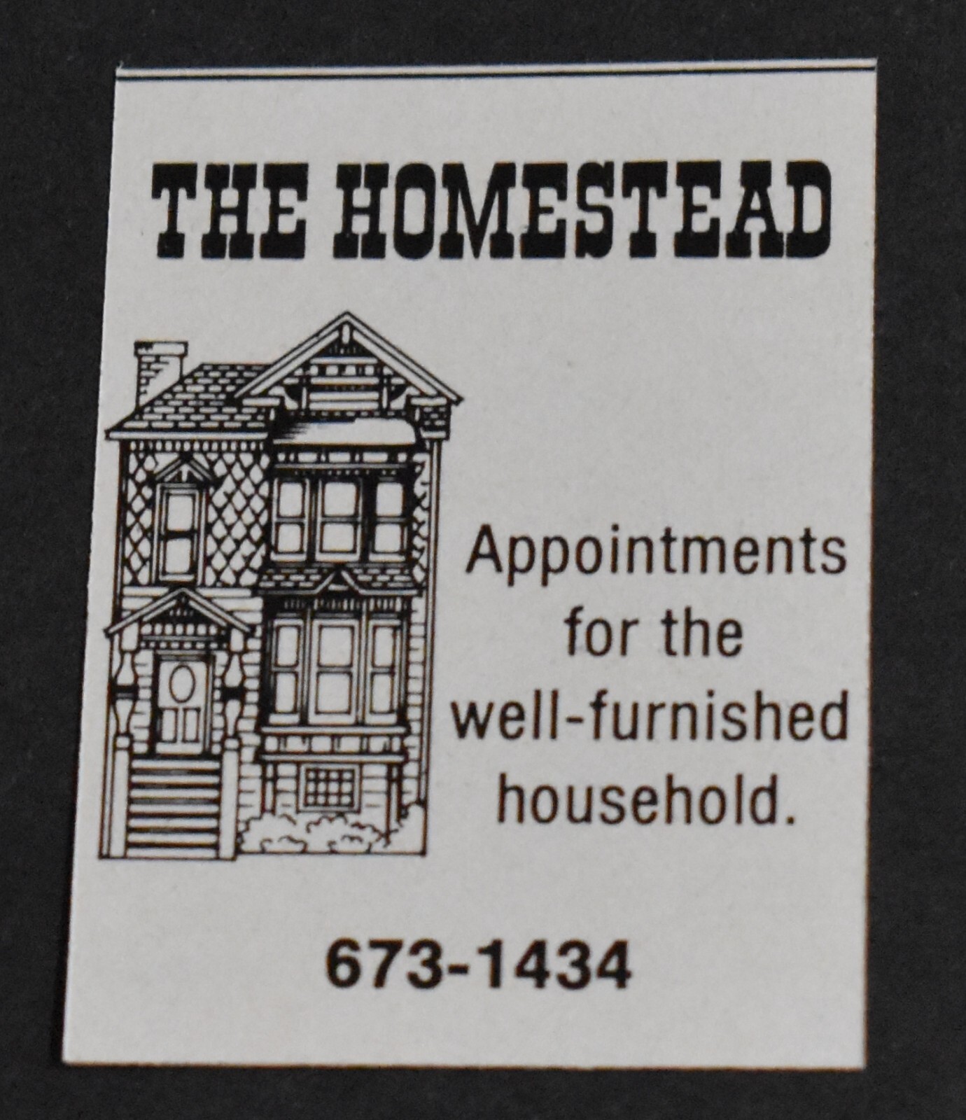 1979 Print Ad San Francisco The Homestead Well Furnished Household Home ...