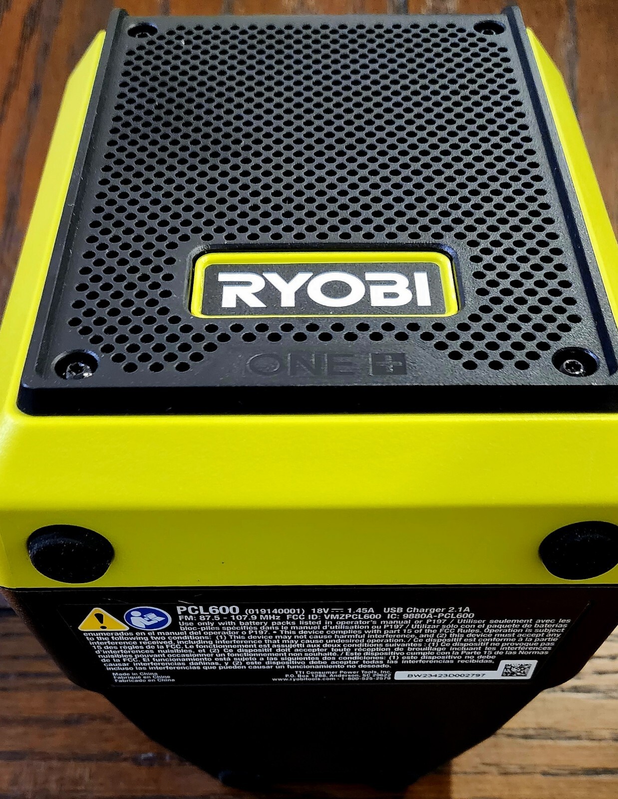 RYOBI 18V Lithium-Ion Cordless Compact Radio PCL600 Open Box Bluetooth ...