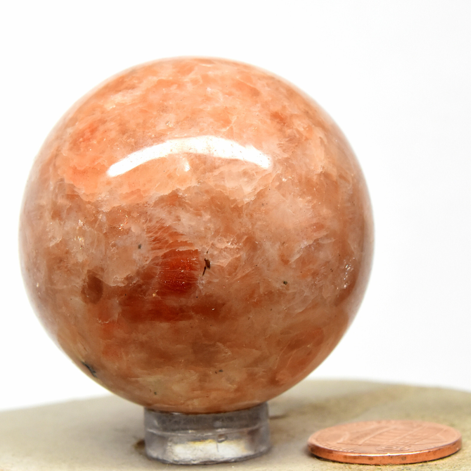 45mm Sunstone Sphère Orange Labradorite Naturel Minérale Feldspath ...