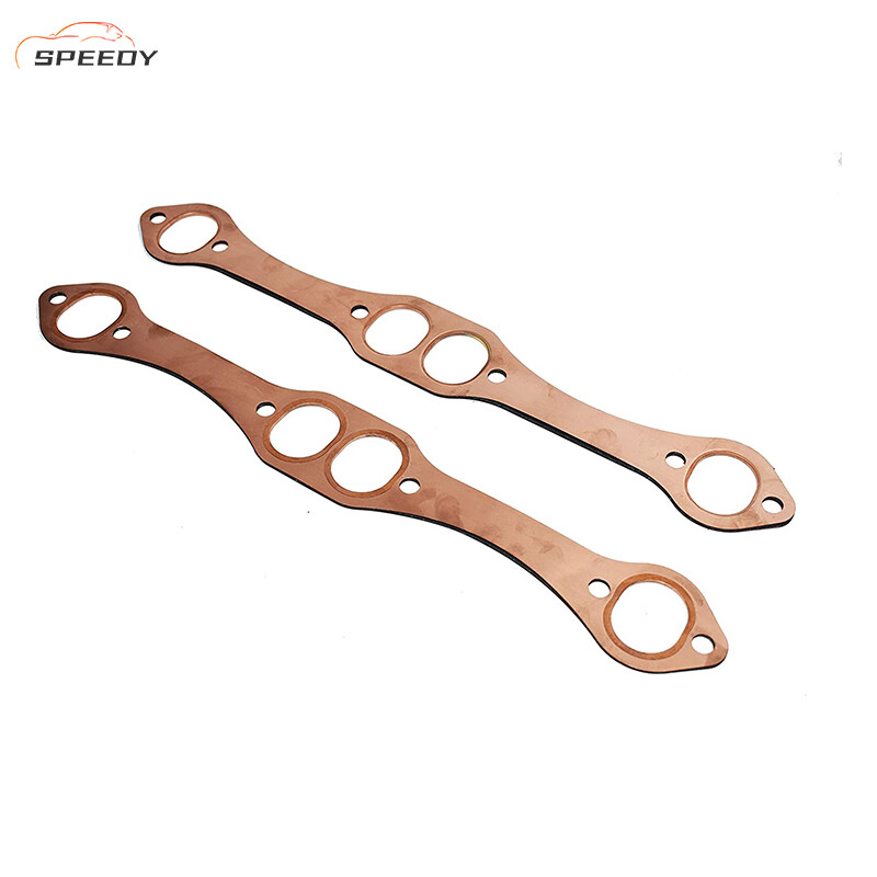 SBC Oval Port Copper Header Exhaust Gaskets For SB Chevy 327 305 350 ...
