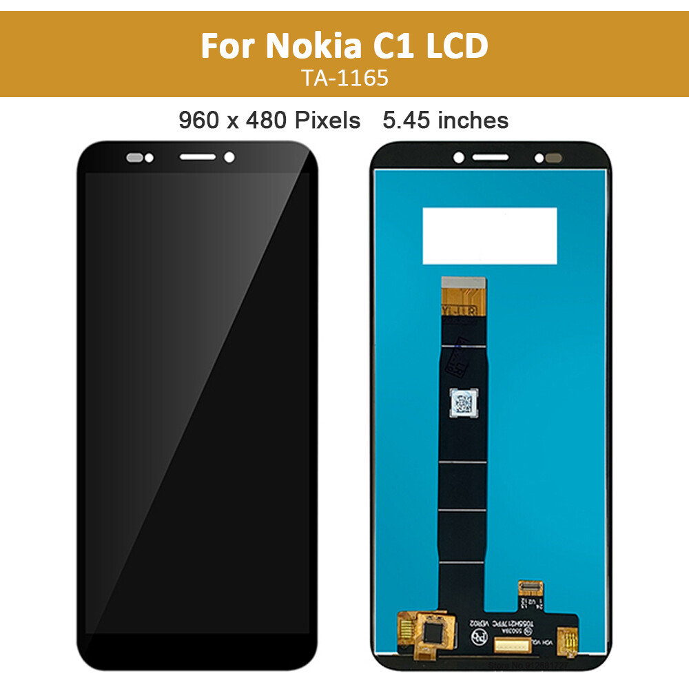 5.45" For Nokia C1 TA-1165 LCD Display Touch Screen Digitizer Assembly ...