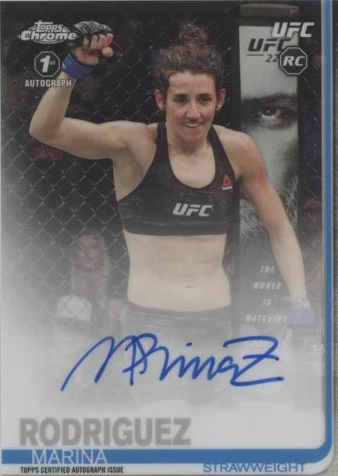 2019 Topps Chrome UFC - Fighter Autographs Marina Rodriguez #FA-MRO (AU ...