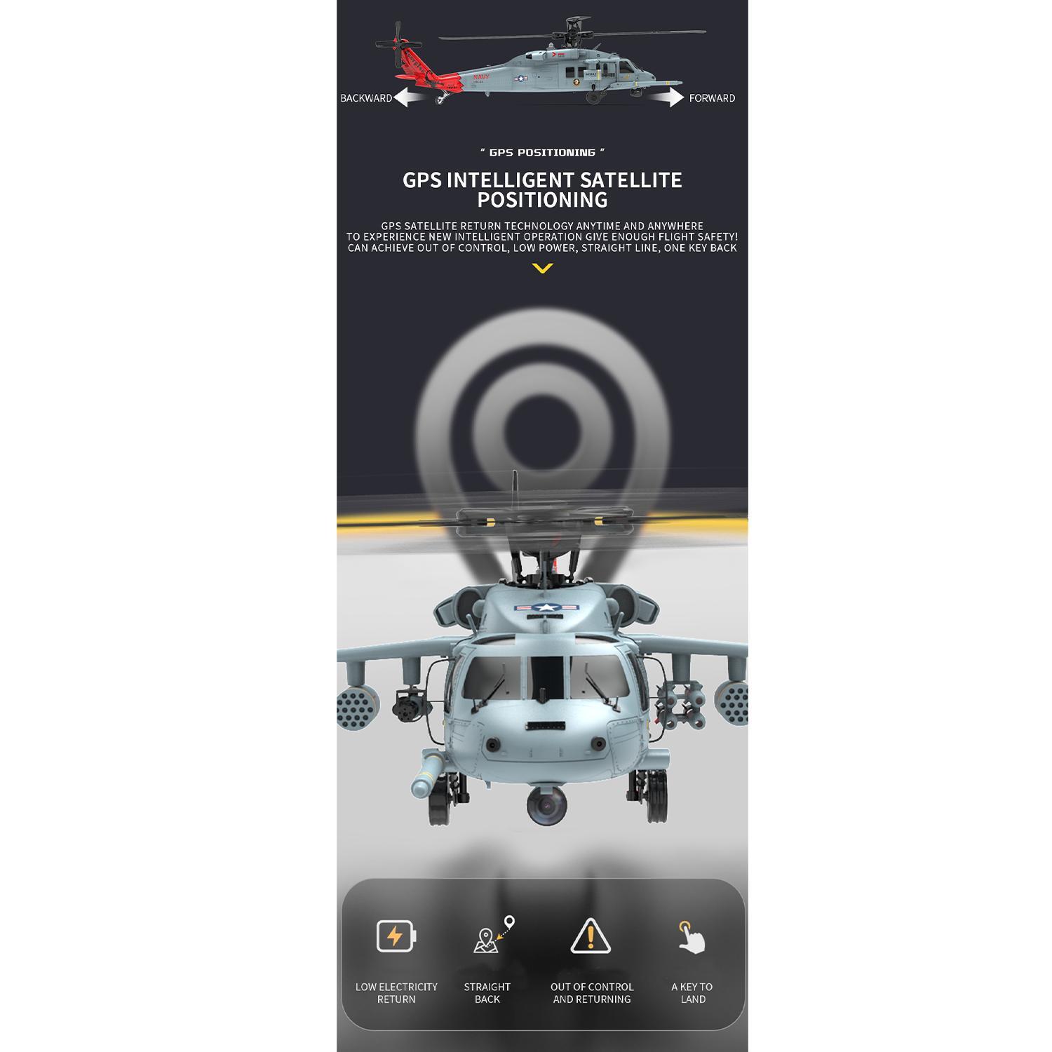 RC Helicopter F09-H 1/47 Scale Naval Rescue Aircraft SH60 6CH Aircraft ...