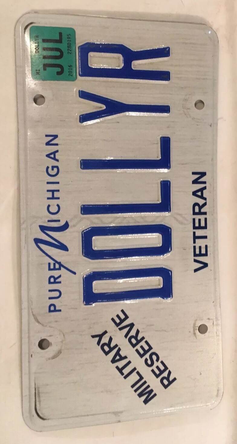 Military vanity DOLLY DOLLI R license plate Doll Parton Dollie Dorothy ...