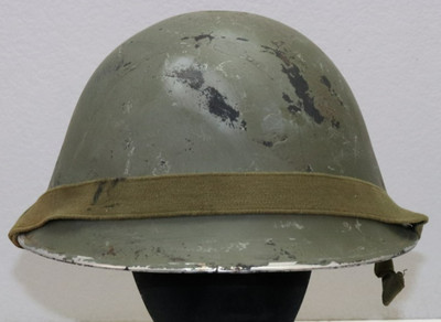British OD MK III Turtle Shell Helmet chin strap & REM III 1952 liner ...
