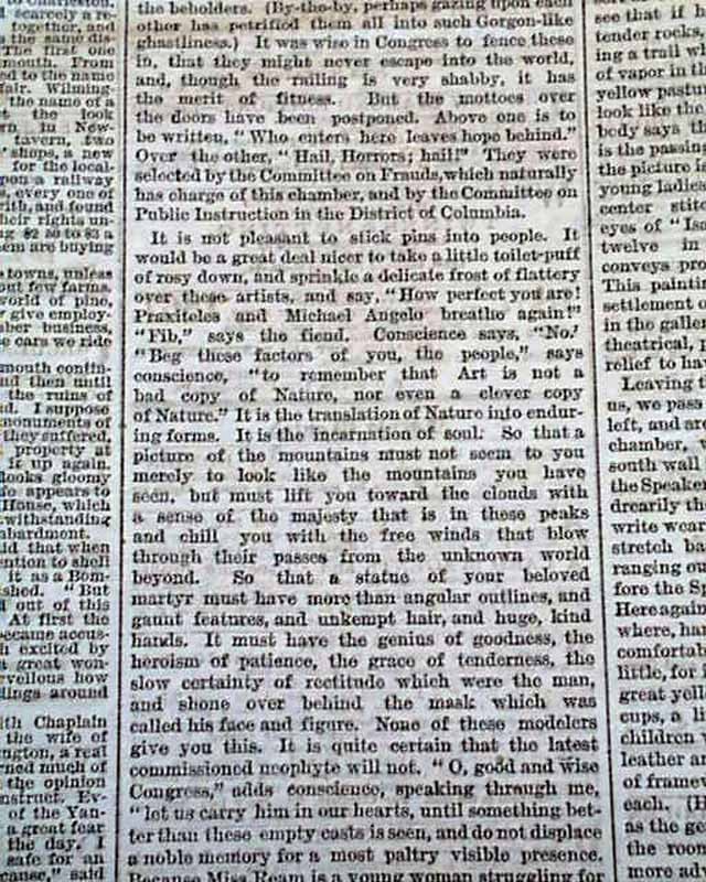 Great THE UNITED STATES CAPITOL Congress Building Description 1867 ...