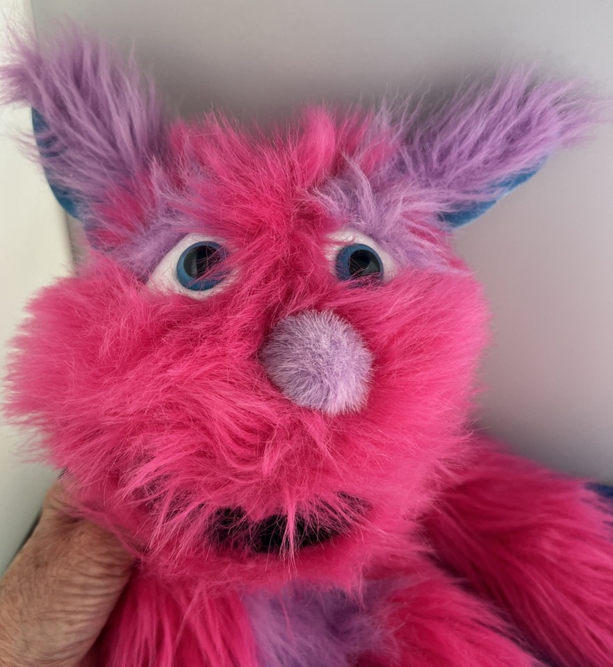 The Puppet Company Pink Fluffy Monster Hand Puppet Full Bodied Approx ...