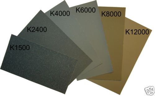 Micro-Mesh Finishing Sheet, 6 sheets 1500- 12000, extra fine, cushioned ...