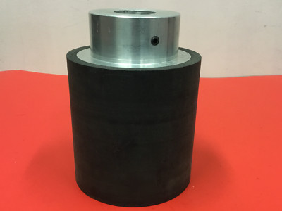 Rubber Coated Aluminum Roller- 5" diameter, 5-1/8" wide for a 1-1/2 ...