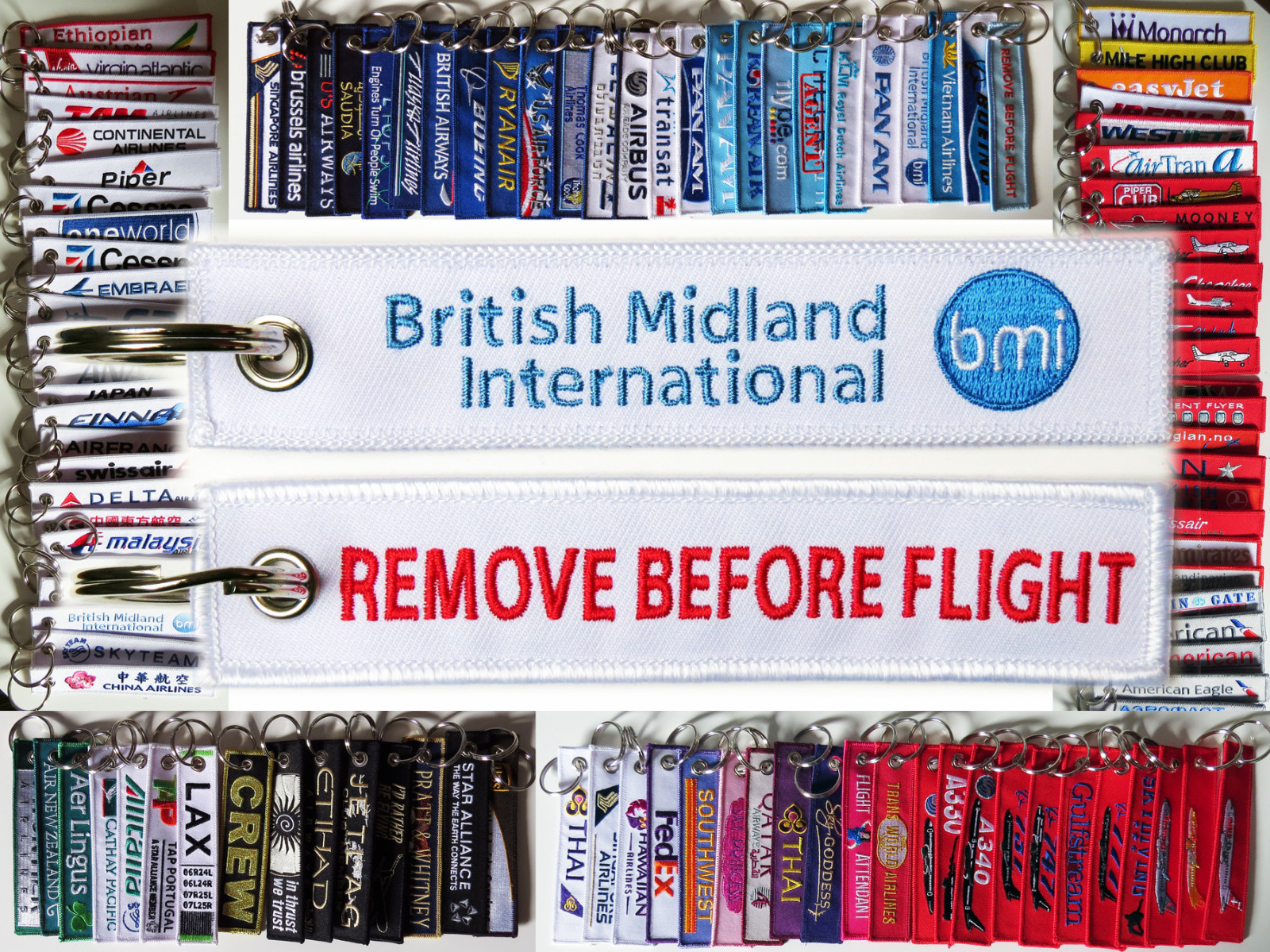 Keyring British Midland International BMI U.K. Airline tag keychain | eBay