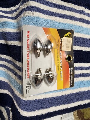 New GG 50520 (Set of 4) Chrome Bullet Nut Set, License Plate Bolts | eBay