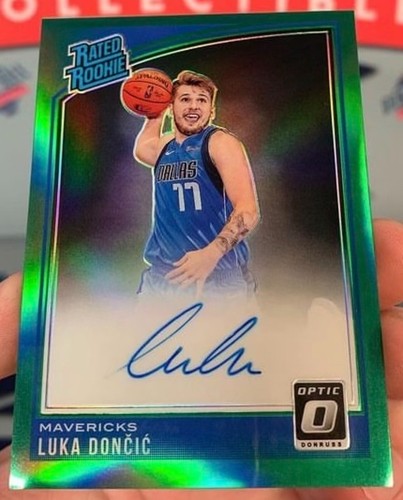 2018 Panini Optic Luka Doncic Green Optic Rookie Autograph 5/5 #177 ...
