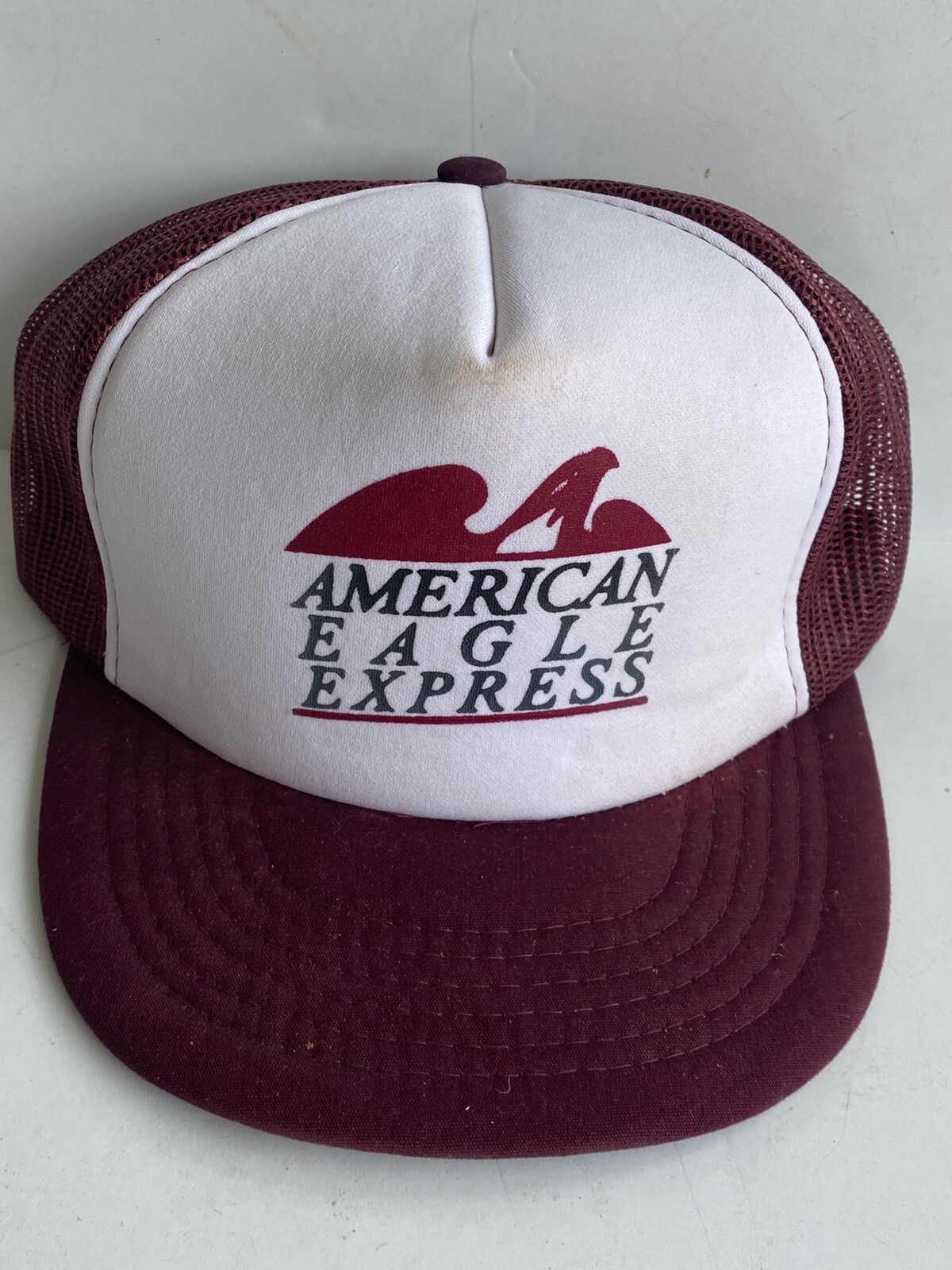 Vintage American Eagle Express Mesh Snapback Hat Cap - Gem