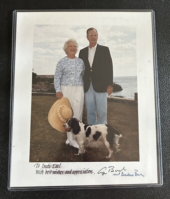 President George H.W. Bush & Barbara Bush Signed Photo PSA DNA LOA 41st ...
