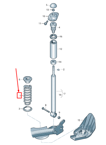 NEW SKODA RAPID NH REAR COIL SPRING 1J0511115AL | eBay