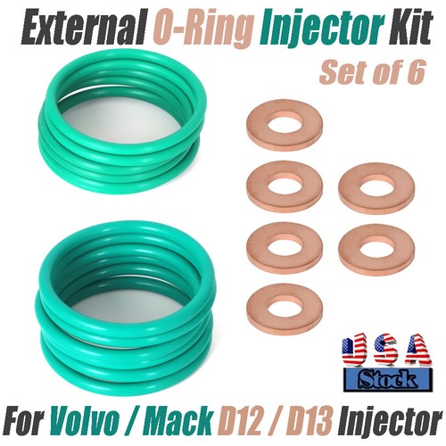 For Volvo / Mack D12 / D13 Injector Installation External O-Ring ...