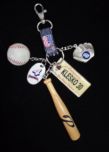 Vintage Baseball San Diego Padres License Plate Keychain Klesko 30 Plus ...