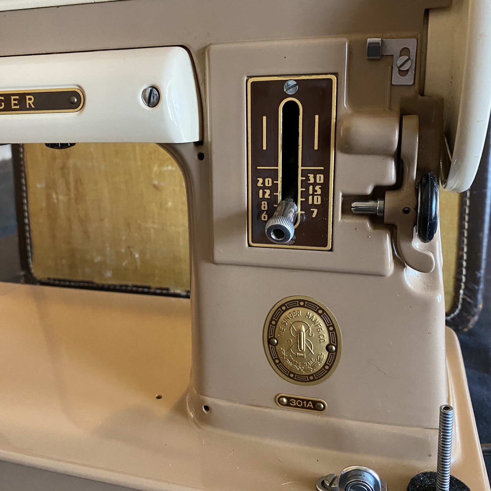 Vintage Heavy Duty Singer 301A Sewing Machine w/ Case 1950s | eBay