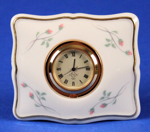 Lenox Table Clock - Rosebud (Rose Manor) Pattern | eBay