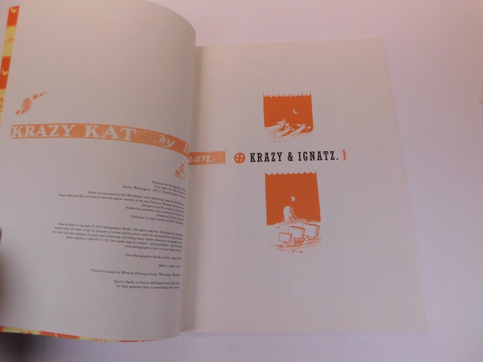 Krazy & Ignatz: Complete Sundays 1929-1930 NM George Herriman 1st Print ...