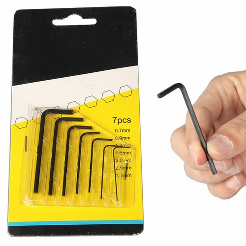 Black Miniature Mini Hex Hex Key Allen Key Set 7Pcs Screwdriver Tool ...