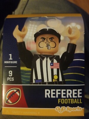 AYO NCAA NFL Mini figure Football/Soccer Official/Referee Zebra 9 pcs ...
