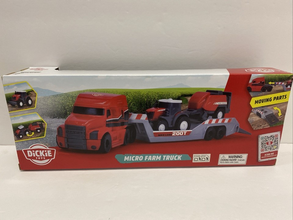 Dickie Toys Massey Ferguson Micro Farm Mack Truck - Moving Parts Mack ...