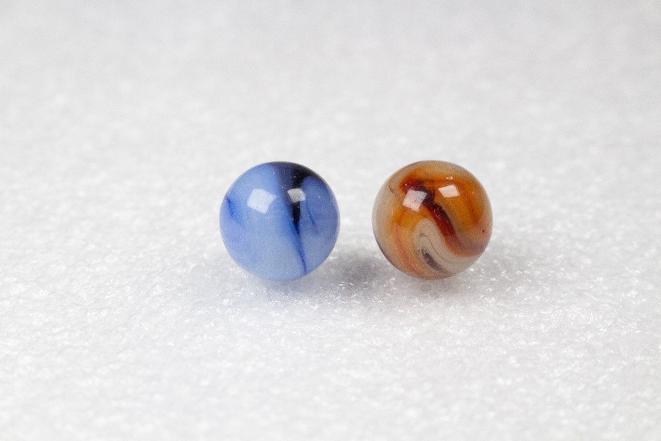Vintage Marbles Lot of x2 Heaton Agate Dug Blueberry Grape | eBay