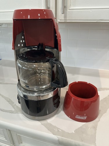 Coleman Camping Drip Coffee Maker. Uses Small Propane Tanks. 10-12 Cups ...