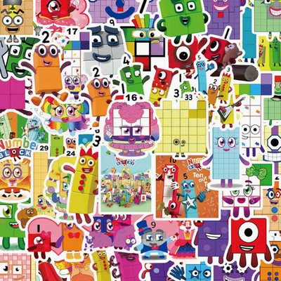52 STICKERS! NUMBERBLOCKS - RANDOM - NO DUPLICATES - FREE Shipping | eBay