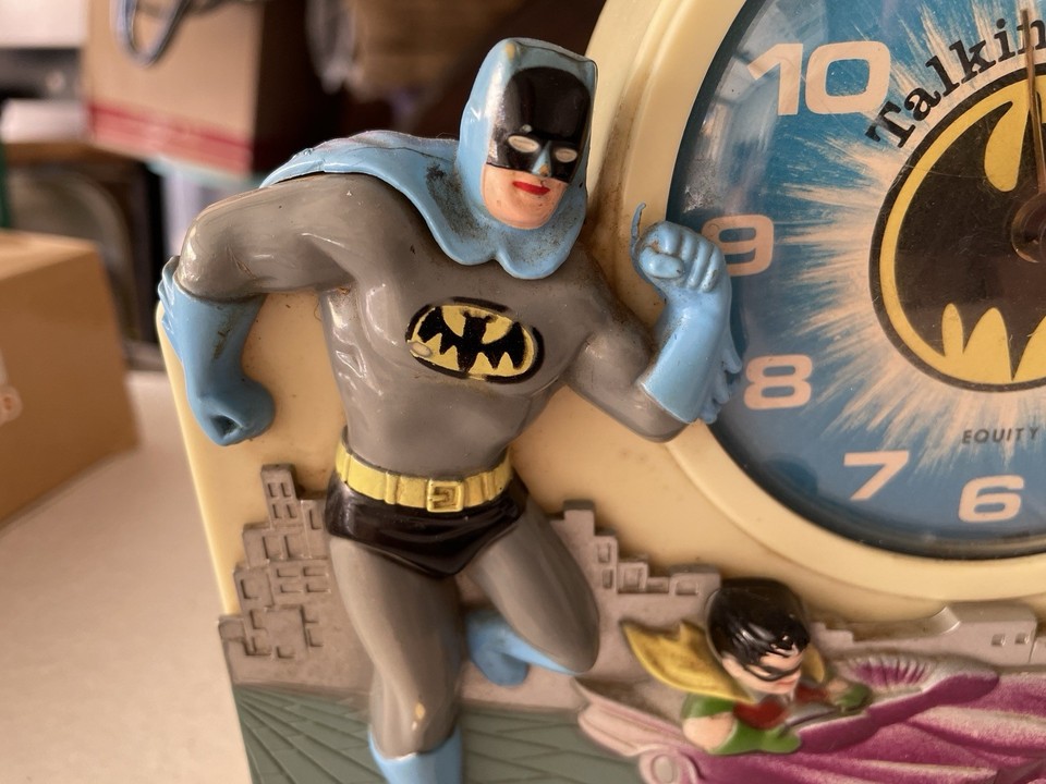 Vintage 1974 Batman Robin Talking Alarm Clock Janex DC Comics (DOES NOT ...