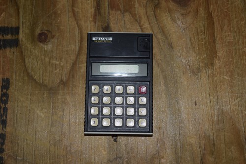 Vintage Sharp EL-203 Calculator Japan Black Beige 70s 80s Electronic ...