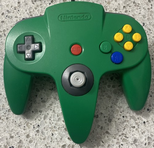 Official Nintendo 64 Green Controller Authentic OEM N64 NUS-005 USED ...