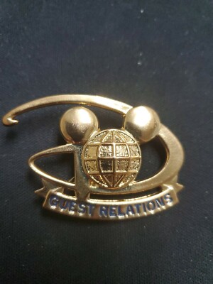 Disney World Guest Relations Mickey Mouse Icon Globe Cast Costume Pin ...