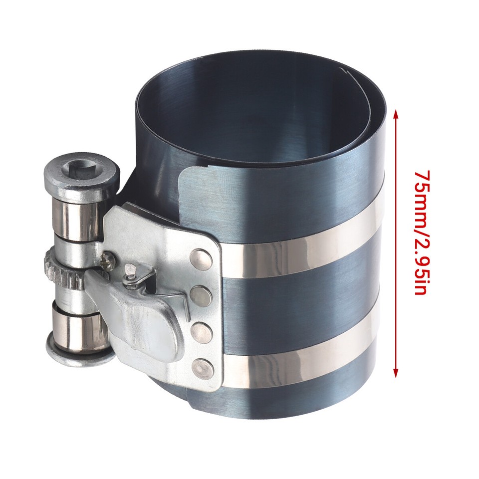 Piston Ring Compressor Professional Piston Install Tool with Wrench 2-1 ...