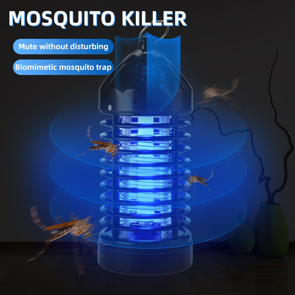 Electric Mosquito Insect Killer Zapper LED Light Fly Bug Trap Pest ...