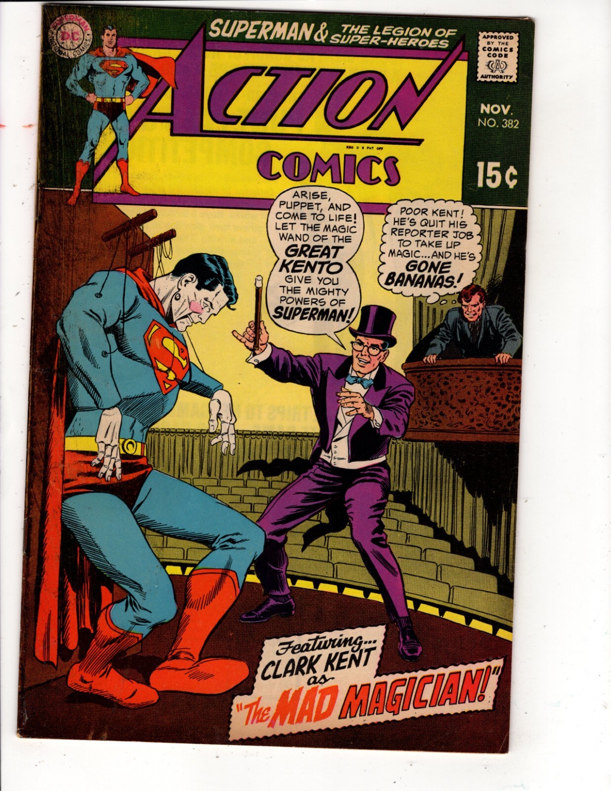 Action Comics #382,387,388,389(LOT)DC 1969(THIS BOOK HAS MINOR ...