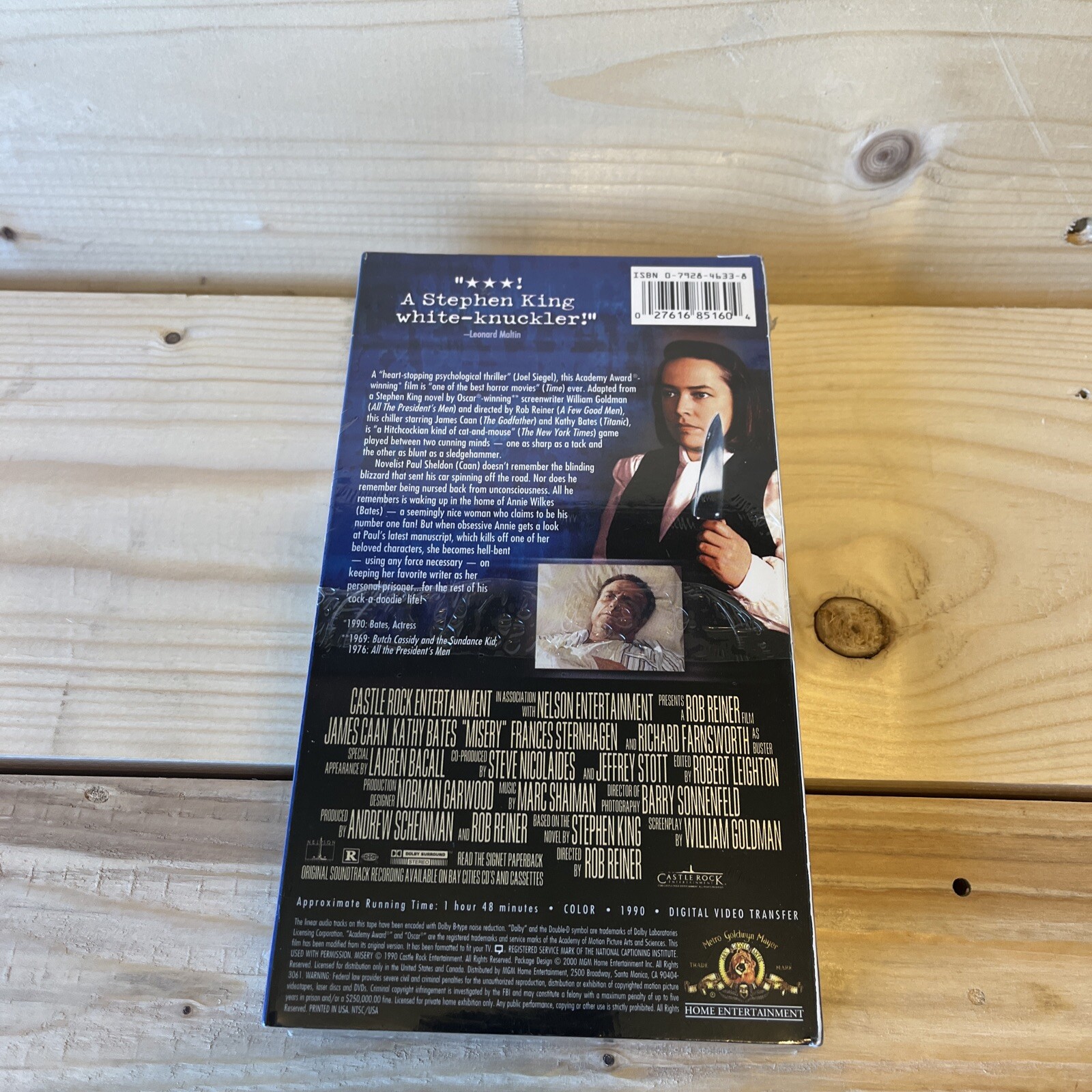Misery (VHS, 2000) Factory Sealed MGM Stephen King Kathy Bates Rob ...