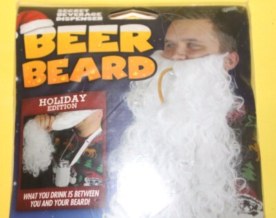 BEER BEARD SECRET BEVERAGE DISPENSER HOLIDAY EDITION Beard that Holds ...