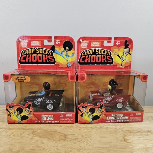 (2) Cartoon Network Chop Socky Chooks Motorized Ko Joe & Chuckie Chan ...