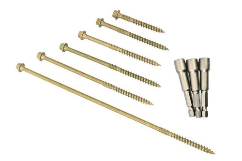 HEX HEAD LANDSCAPE SCREWS SLEEPER DECKING FIXING TIMBERFIX TIMBERLOK IN ...