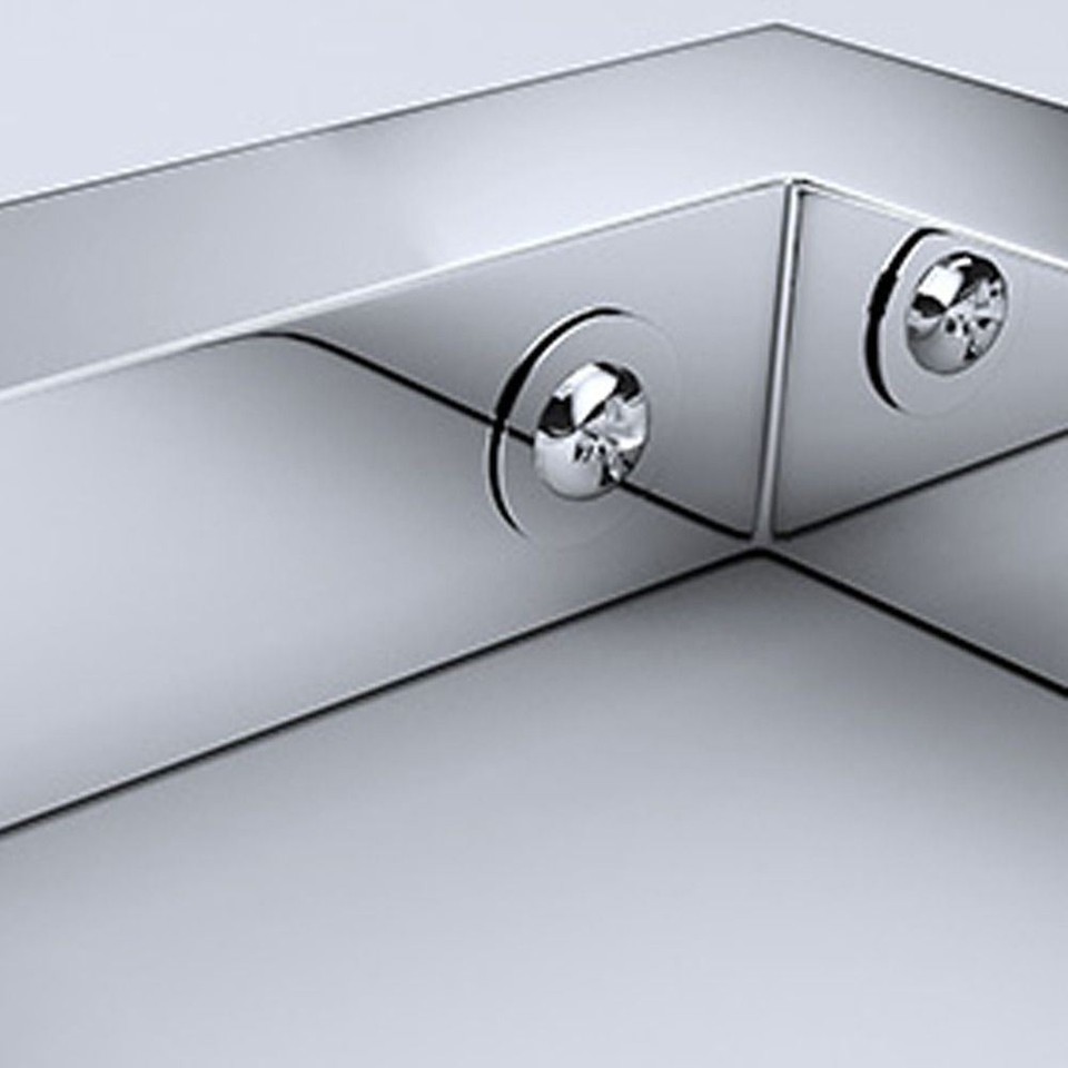 Bathroom Basin Sink Shelf Bracket Stainless Steel Wall Hung Rectangle ...