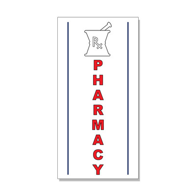 Pharmacy Red DECAL STICKER Retail Store Sign | eBay