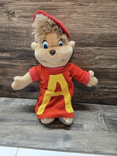 Vtg The Chipmunks Alvin Red Shirt Hat Plush Vintage 16 Inch Stuffed ...