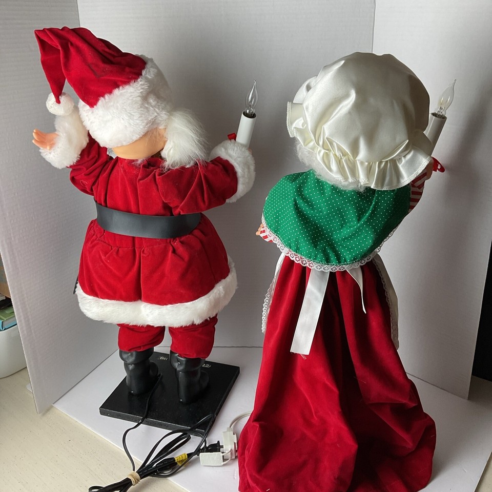 Vintage Motionette Christmas Santa Claus & Mrs. Claus Animated ...