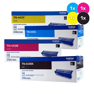 Brother TN-443 Toner Cartridges Bundle Pack - Includes [1 x Black, Cyan ...