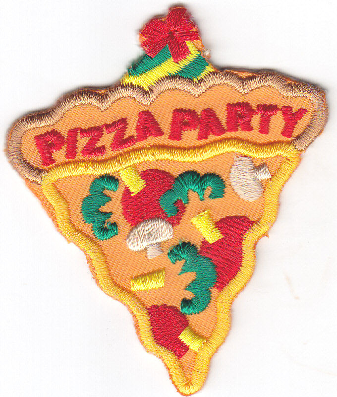 PIZZA PARTY Iron On Patch Embroidred Pizza Fopd | eBay