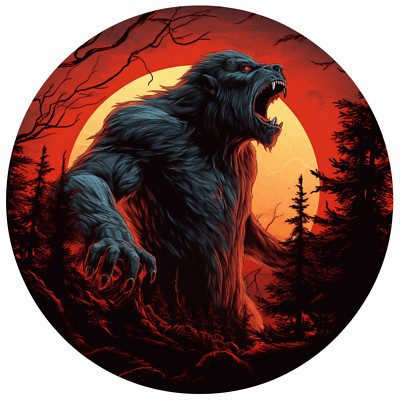 Werewolf Sticker Cryptid Decal, Sticker Decal for Car Truck Window ...