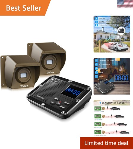 Wireless Driveway Alarm 1800 Feet Long Range Motion Sensor Alert System ...