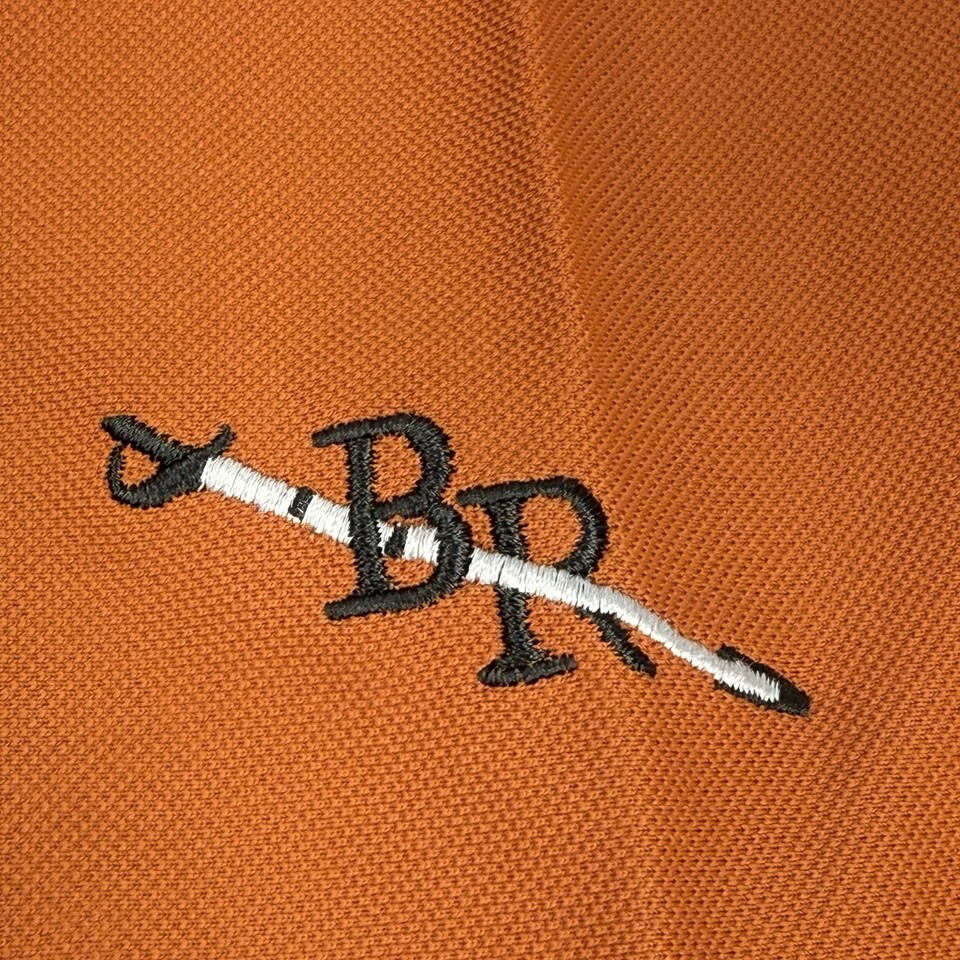 Footjoy Men’s Mock Neck Shirt L Burnt Orange Bull Run Golf Club Short ...